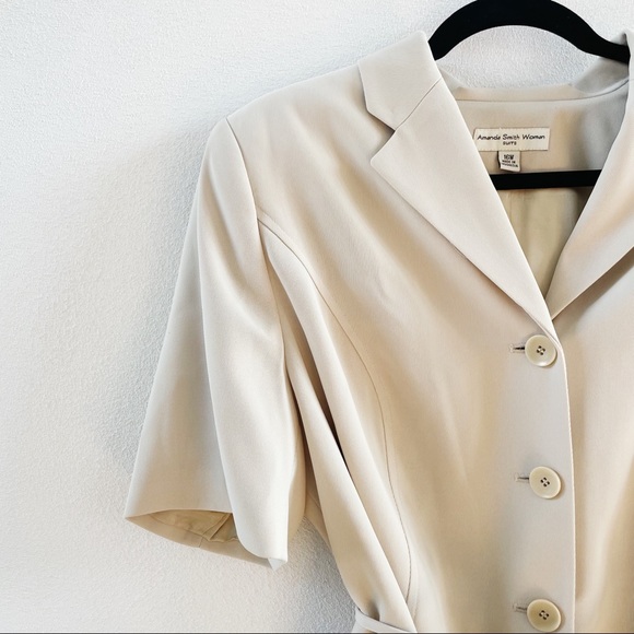 Amanda Smith | Jackets & Coats | Amanda Smith Women Shortsleeve Beige ...